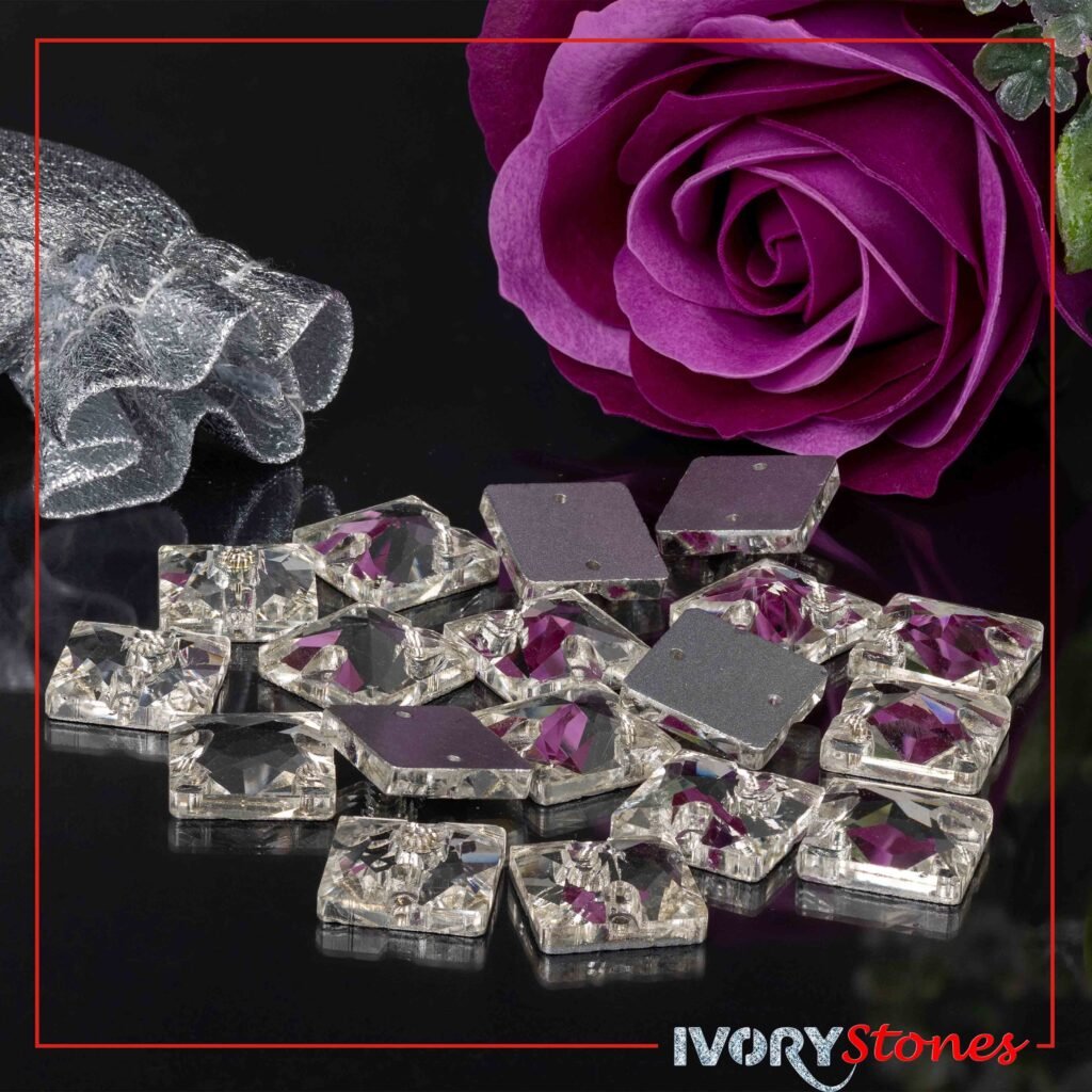 Diamond Collection Clear Square Sewing Crystals